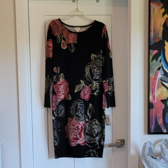 LuLaRoe | Dresses | Nwt Elegant Xl Debbie Roses Dress By Lularoe | Poshmark